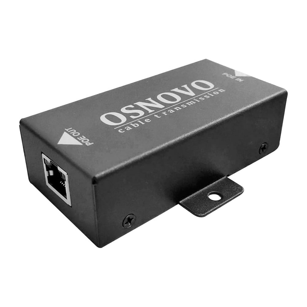 PoE удлинитель OSNOVO E-PoE/1 10M/100M Fast Ethernet до 500м (до 22W). Увеличение расстояния ...