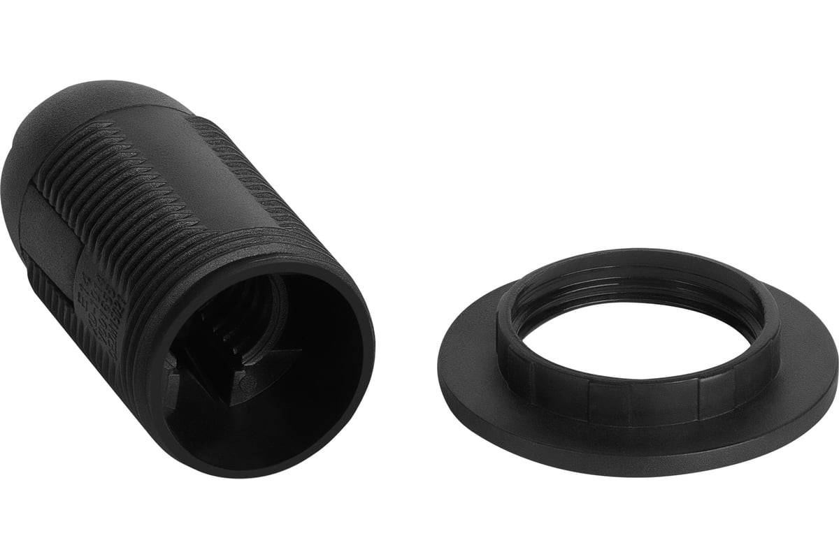 Патрон Пан Электрик E14 люстровый, с кольцом, черный 24525 4 - выгодная ...