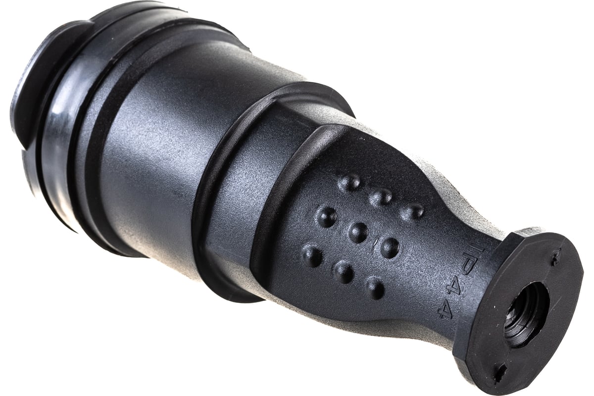 Переносная розетка STEKKER с крышкой, одноместная, 230В 16А IP44 черная ...