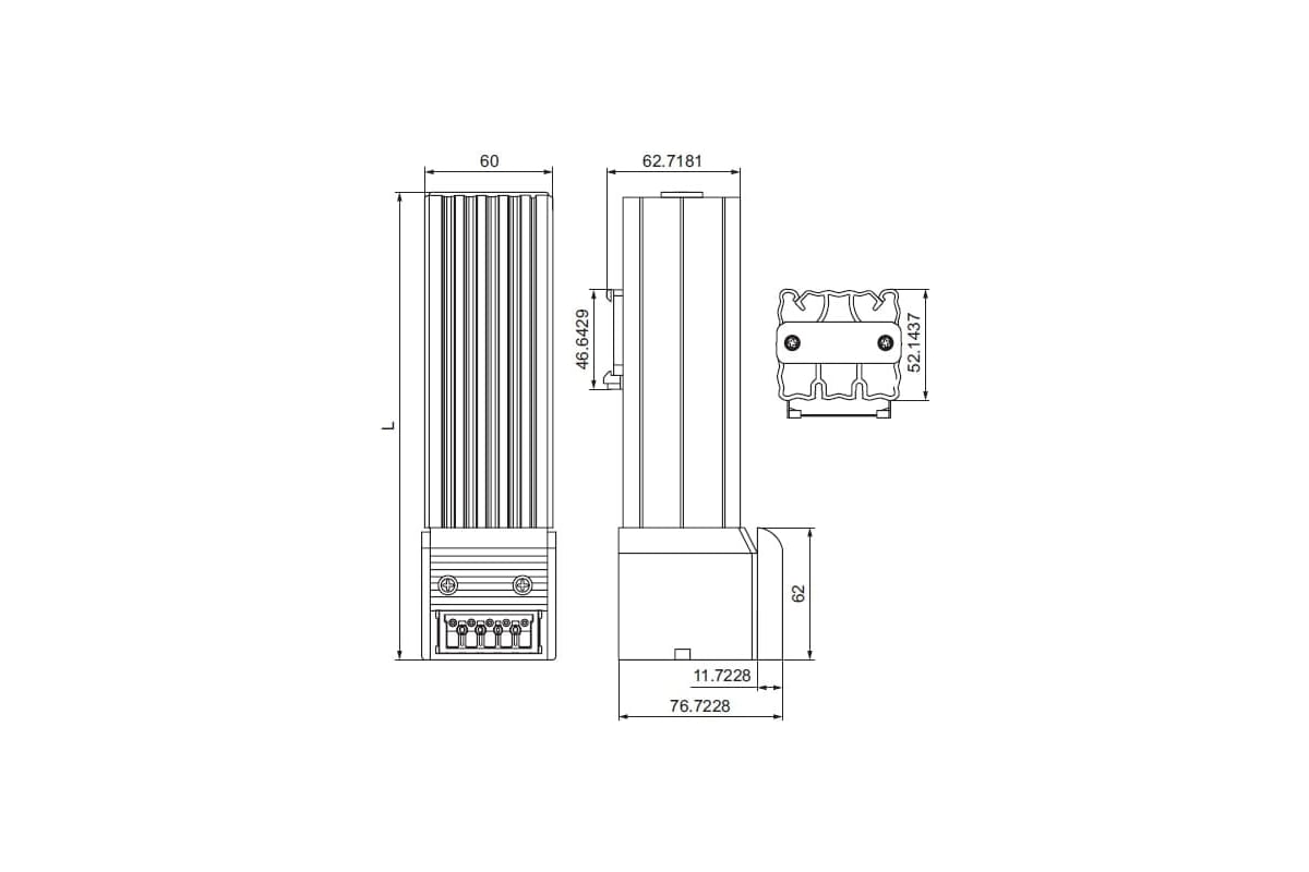 Обогреватель Доступная Автоматика с вентилятором на din-рейку 300вт ...