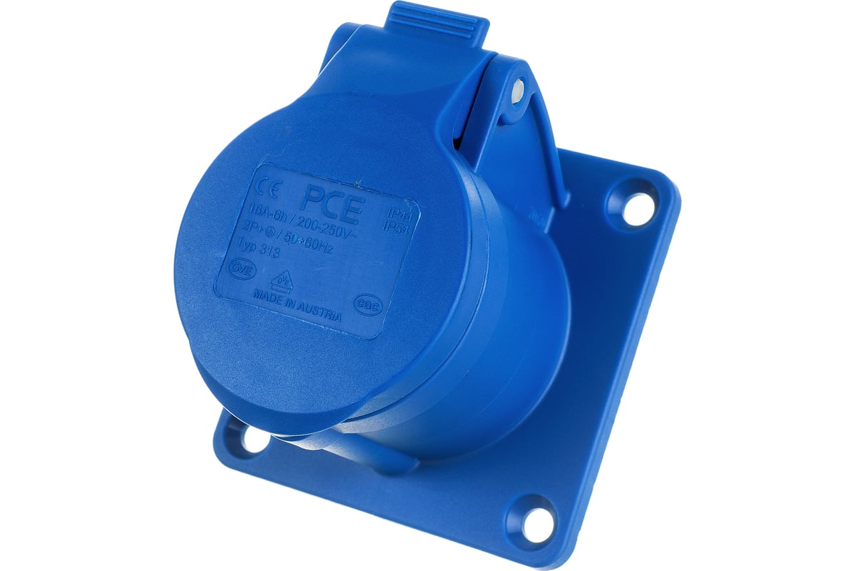Встраиваемая розетка PCE 16А 230V 1P+N+E IP44 313-6 - выгодная цена ...