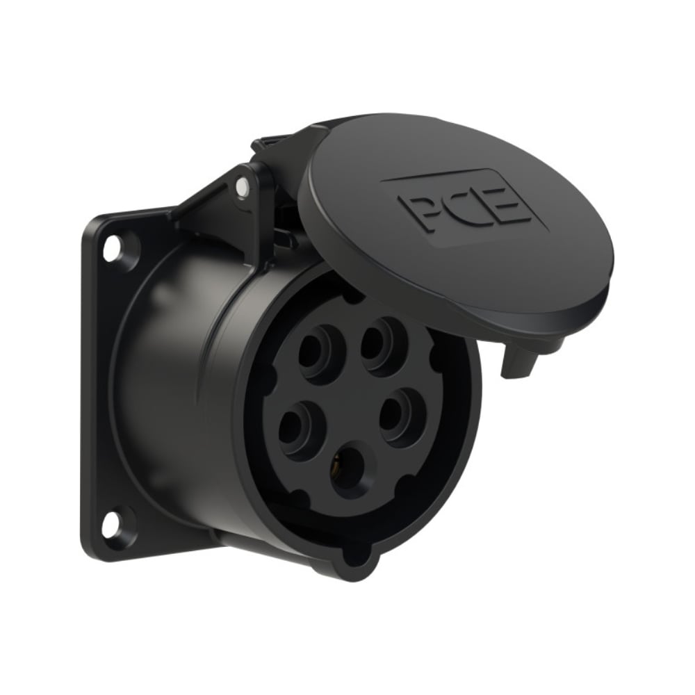 Встраиваемая розетка PCE 16А 400V 3P+N+E IP44 черная 315-6x - выгодная ...