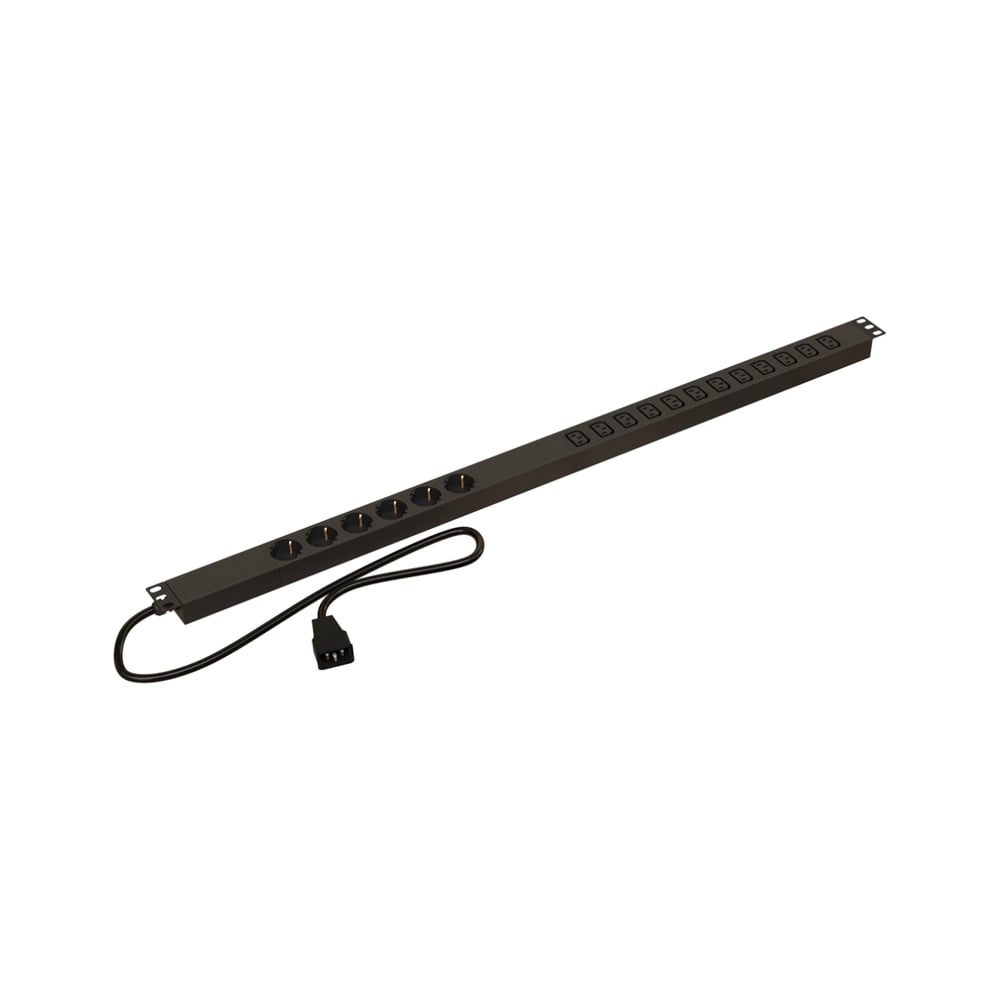 Вертикальный блок розеток Hyperline SHE-6SH-12IEC-2.5AIEC 6 розеток ...