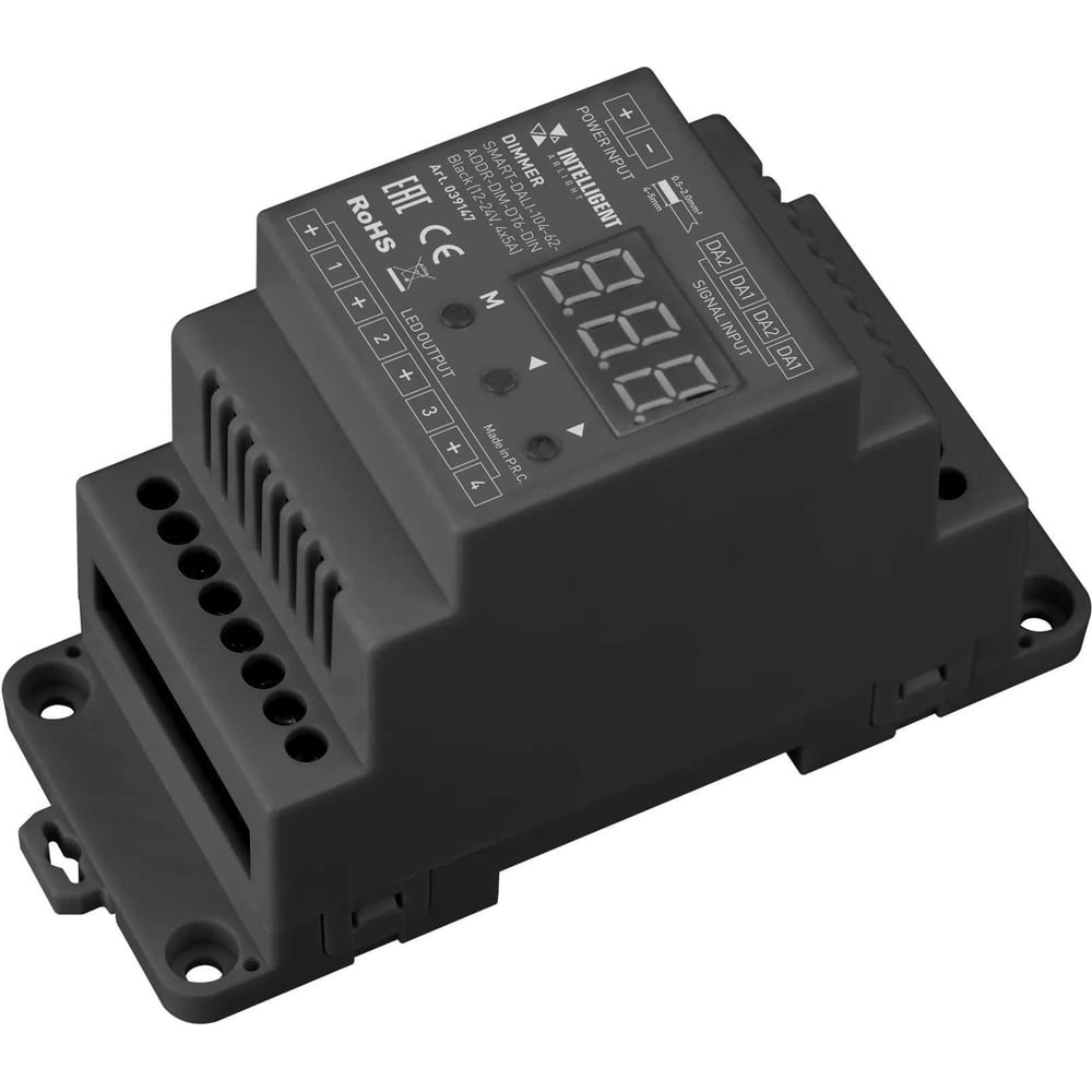 Диммер INTELLIGENT ARLIGHT SMART-DALI-104-62-ADDR-DIM-DT6-DIN Black ...