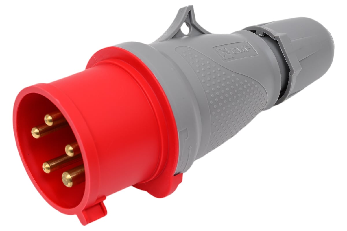 Вилка переносная EKF 025 3Р+РЕ+N 32А 380В IP44 PROXIMA ps-025-32-380 ...