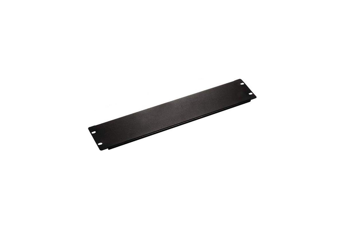 Фальш-панель на 1U Hyperline, BPV-1-RAL9005, цвет черный, RAL 9005 ...
