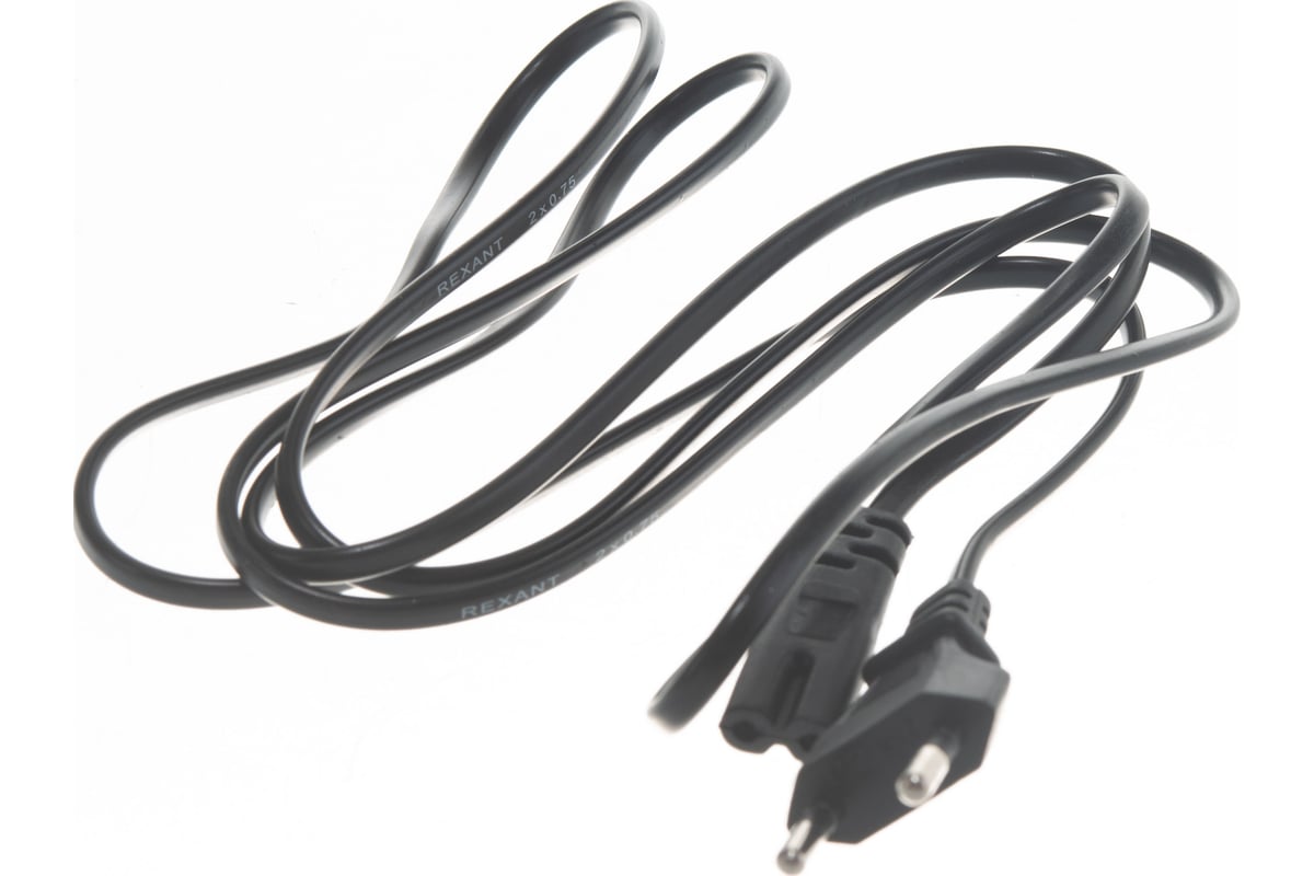 Сетевой шнур REXANT вилка-евроразъем С7, длина 1,8 метра 11-1102 - выгодная цена, отзывы ...