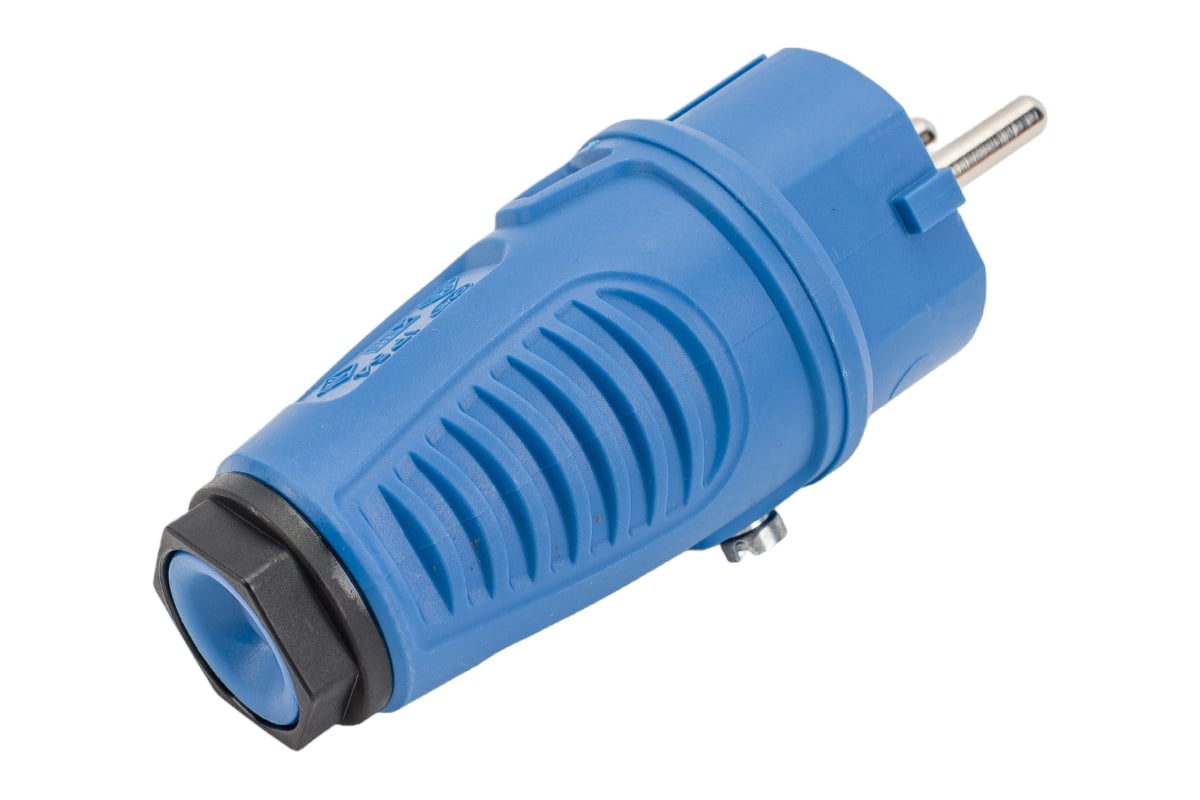 Кабельная вилка PCE 16A 220V 2P+E IP54 корпус синий, маркер черный 0511 ...