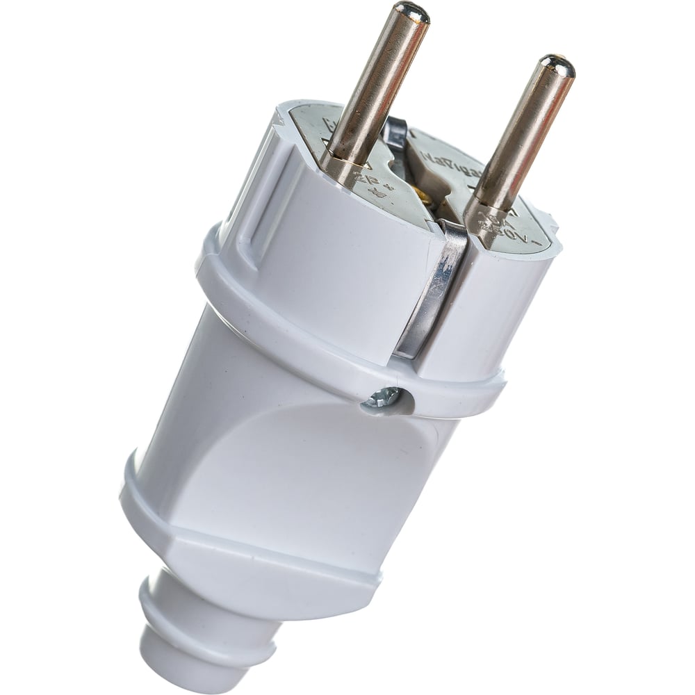 Вилка Navigator NCA-PL02-16A-E-WH, прямая, с заземлением, белая 61359 ...