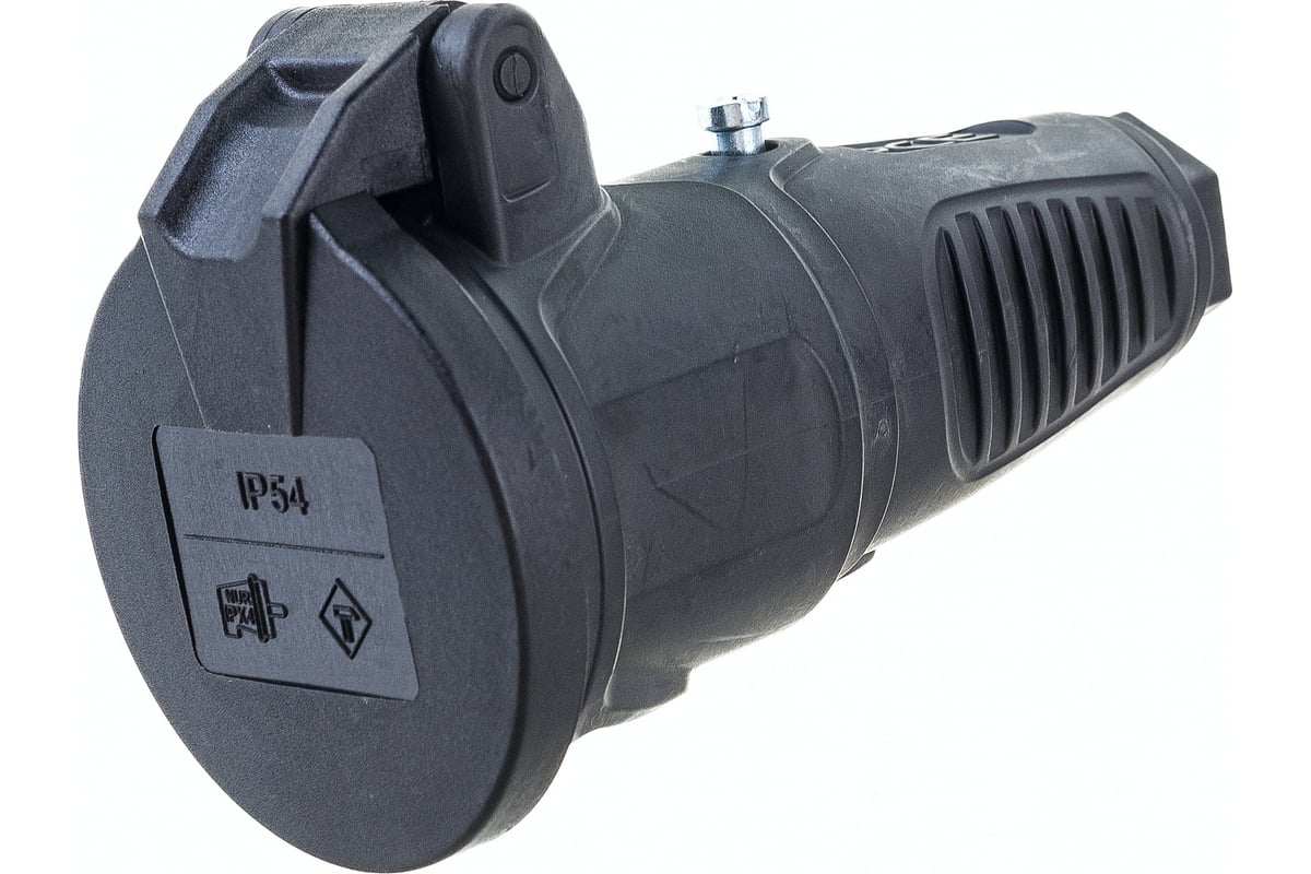 Кабельная розетка PCE 16A 250V 2P+E IP54 с подпр. крышкой, корпус ...