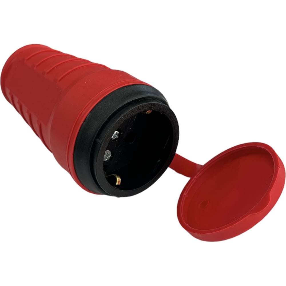 Каучуковая кабельная розетка NVO с заземлением и крышкой 16А IP44 ...