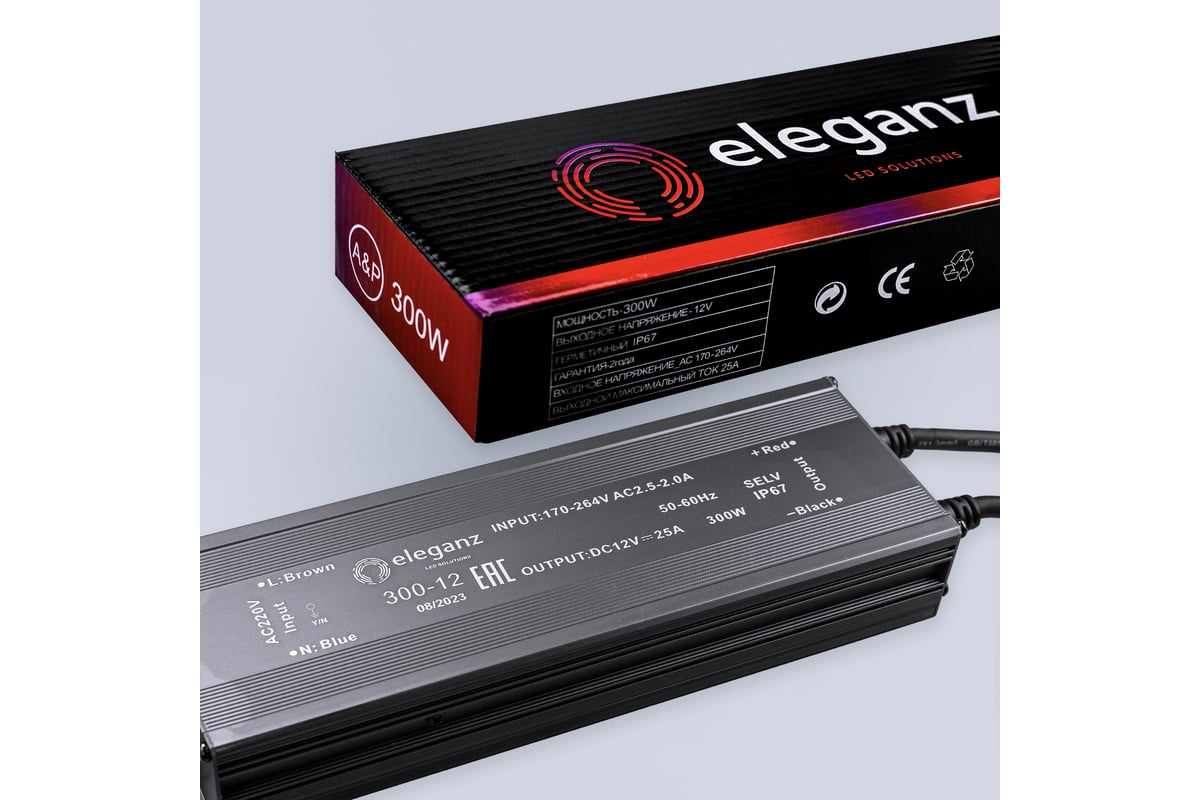 Блок питания Eleganz 12V 300W герметичный IP67 1188 - выгодная цена ...