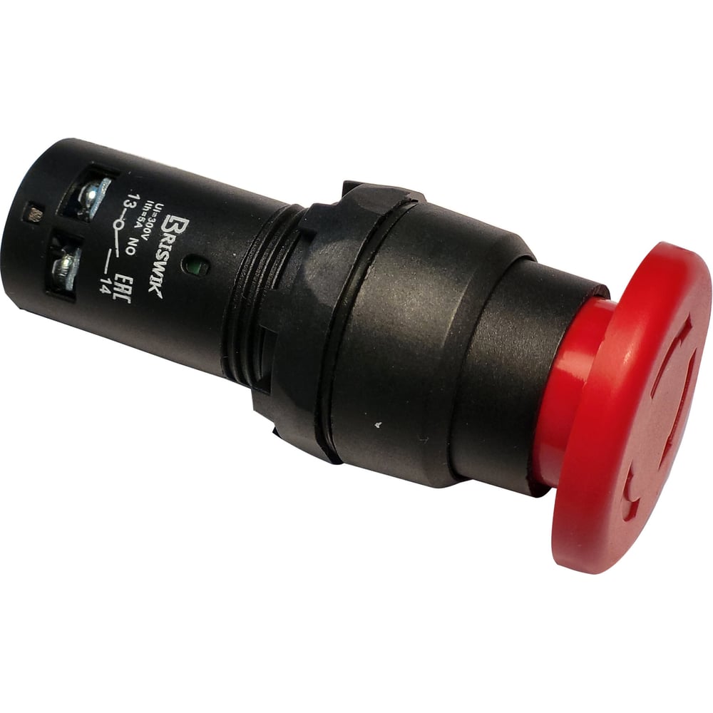 Выключатель Briswik КМЕ 2111м -Ф красный, 1но+1нз, Гриб-моноблок, с ...