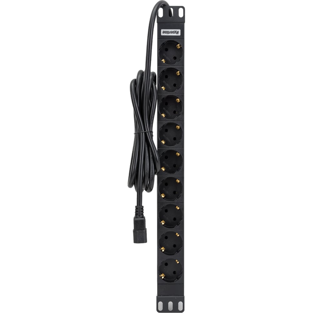 Горизонтальный блок розеток Hyperline SHT19-9SH-2.5IEC для 19'' шкафов ...