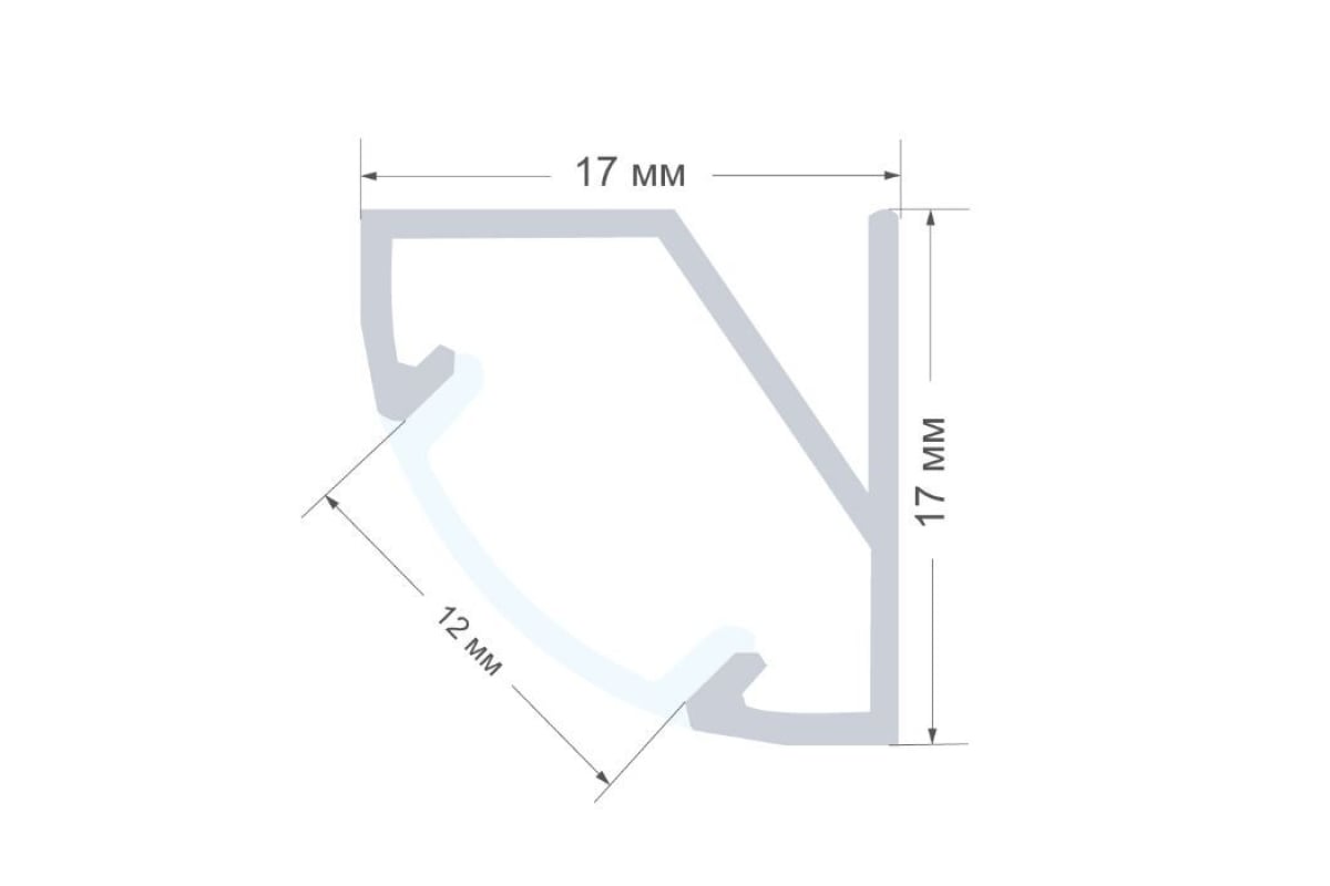 Профиль для светодиодной ленты Apeyron алюминиевый 08-21 - выгодная ...