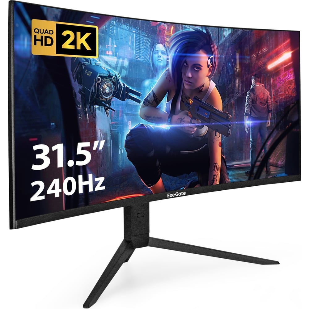 Монитор ExeGate изогнутый игровой 240 Гц 32" Combat EC3207TA VA Curved ...