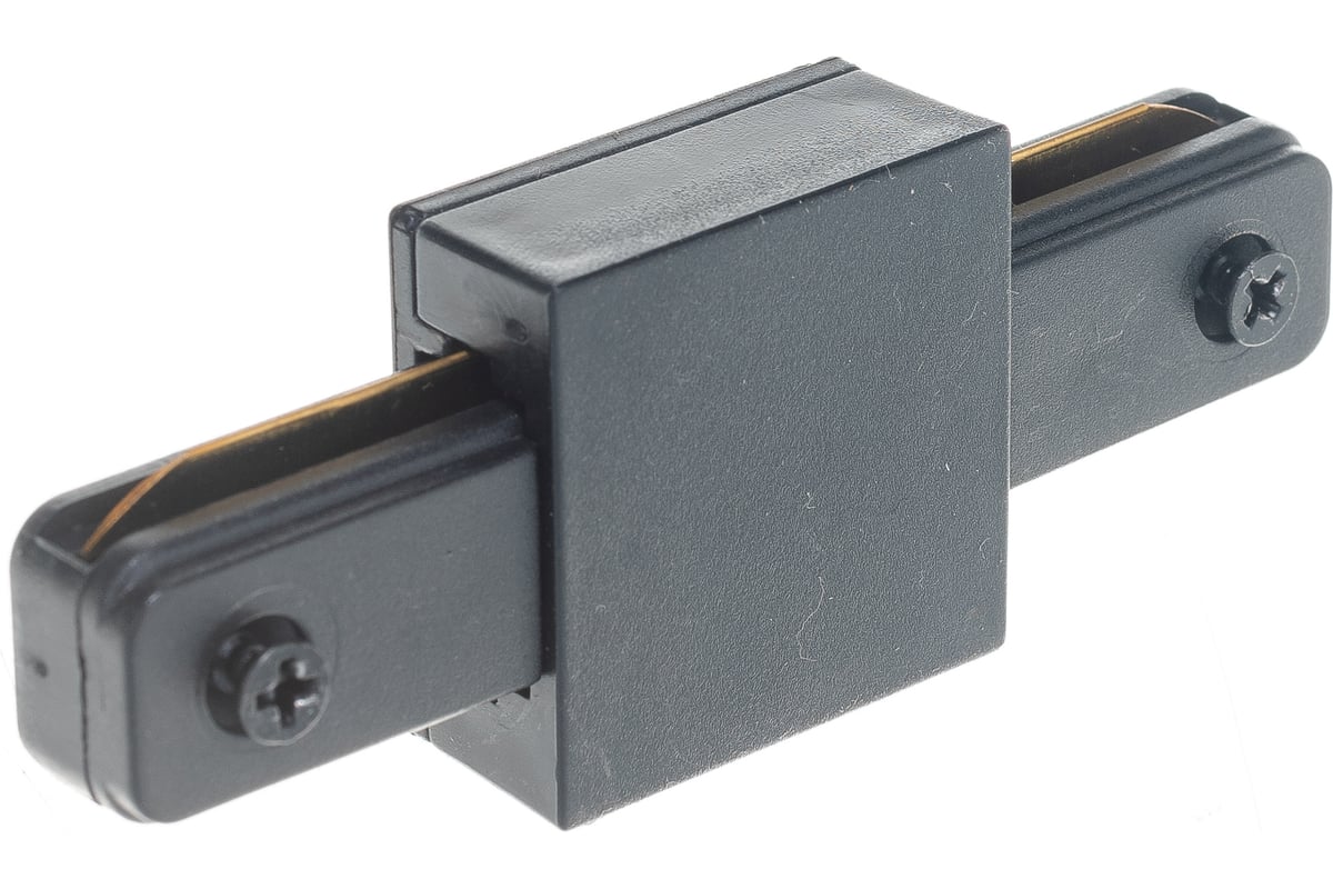 Прямой коннектор для трековых шинопроводов Gauss черный TR105 ...