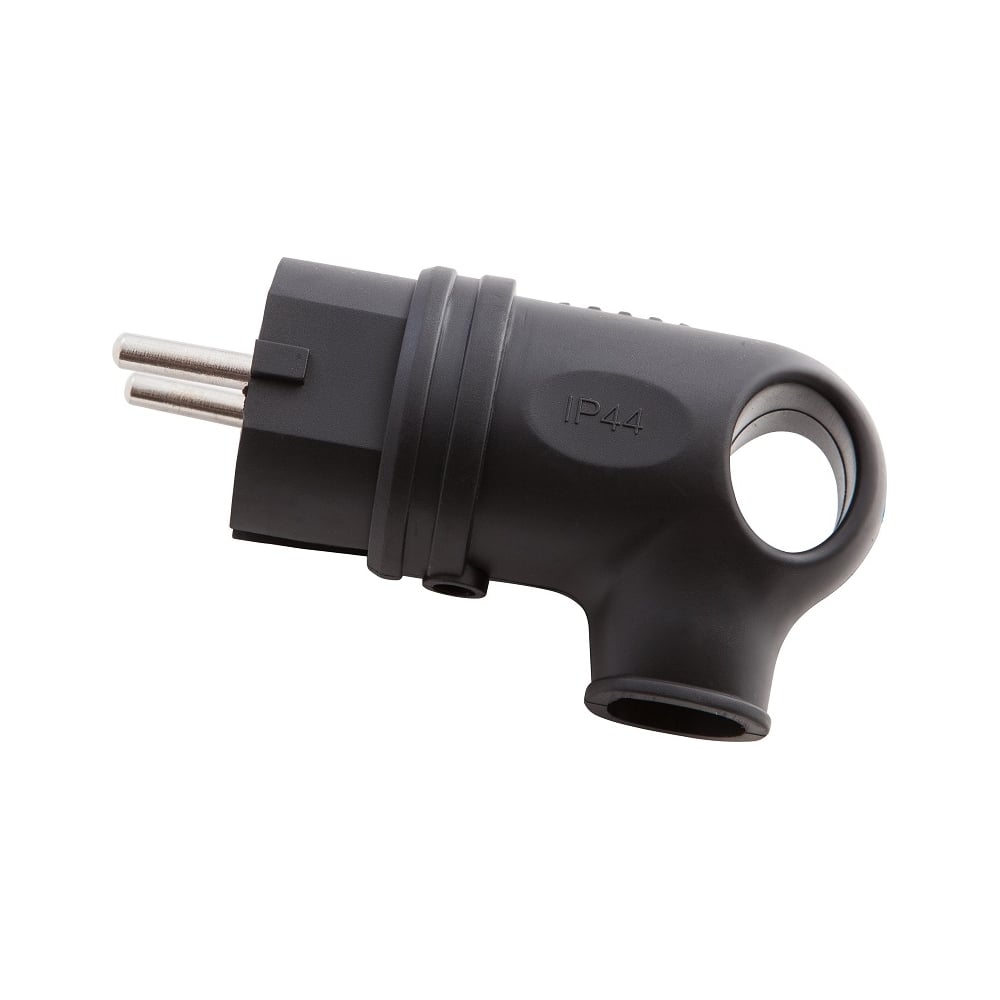 Угловая вилка АБК-СИЛА с кольцом каучук 16А 220В с заземляющим ...