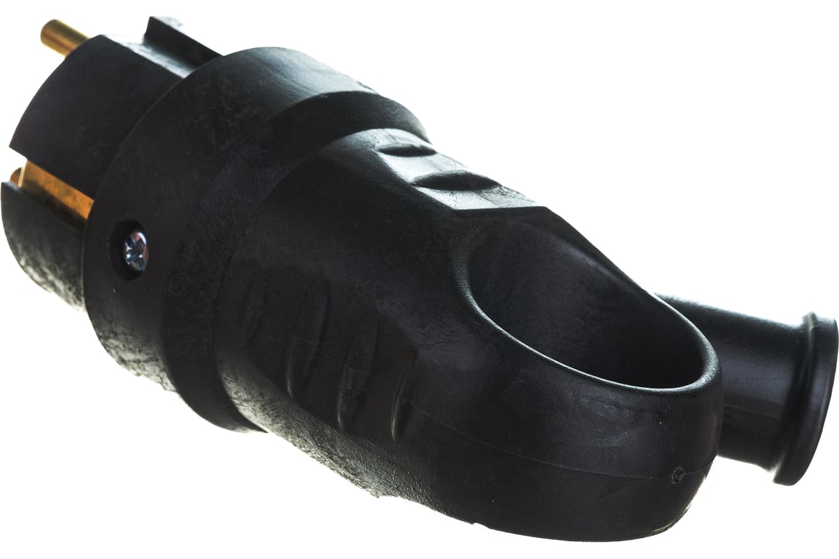 Вилка Bylectrica штепсельная с заземляющим контактом с кольцом каучук ...