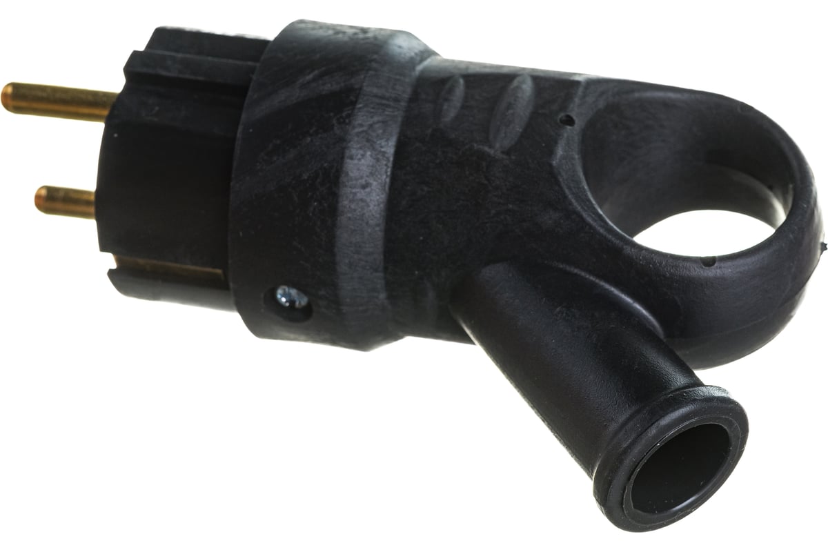 Вилка Bylectrica штепсельная с заземляющим контактом с кольцом каучук ...