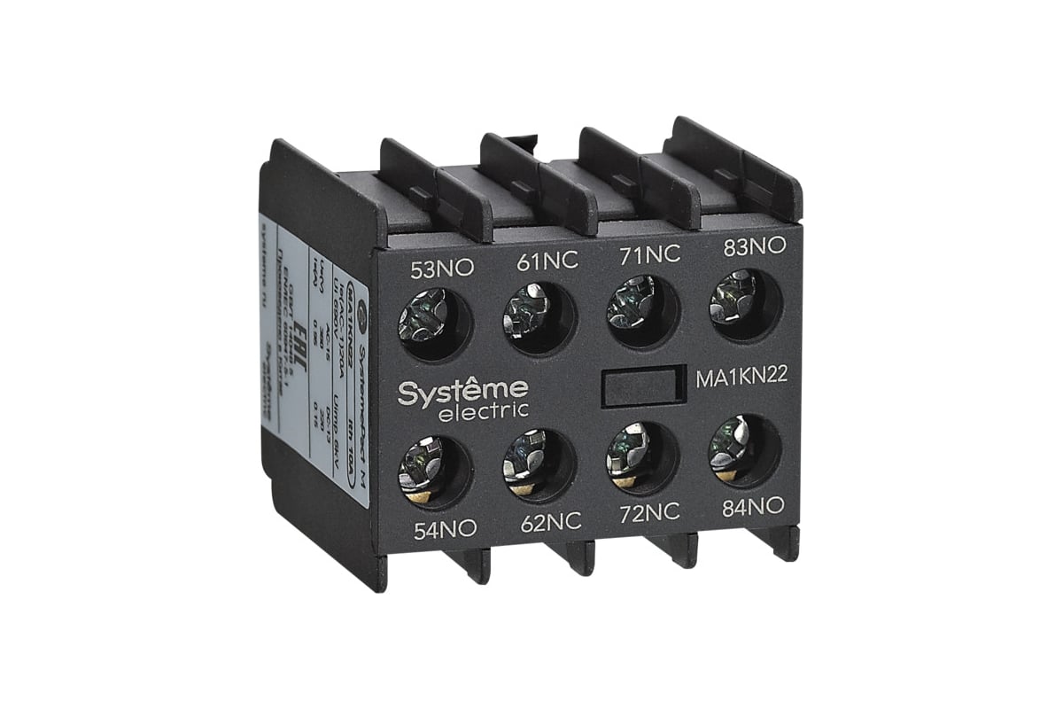 Блок дополнительных контактов Systeme Electric MA1KN 2НО+2НЗ MA1KN22 ...