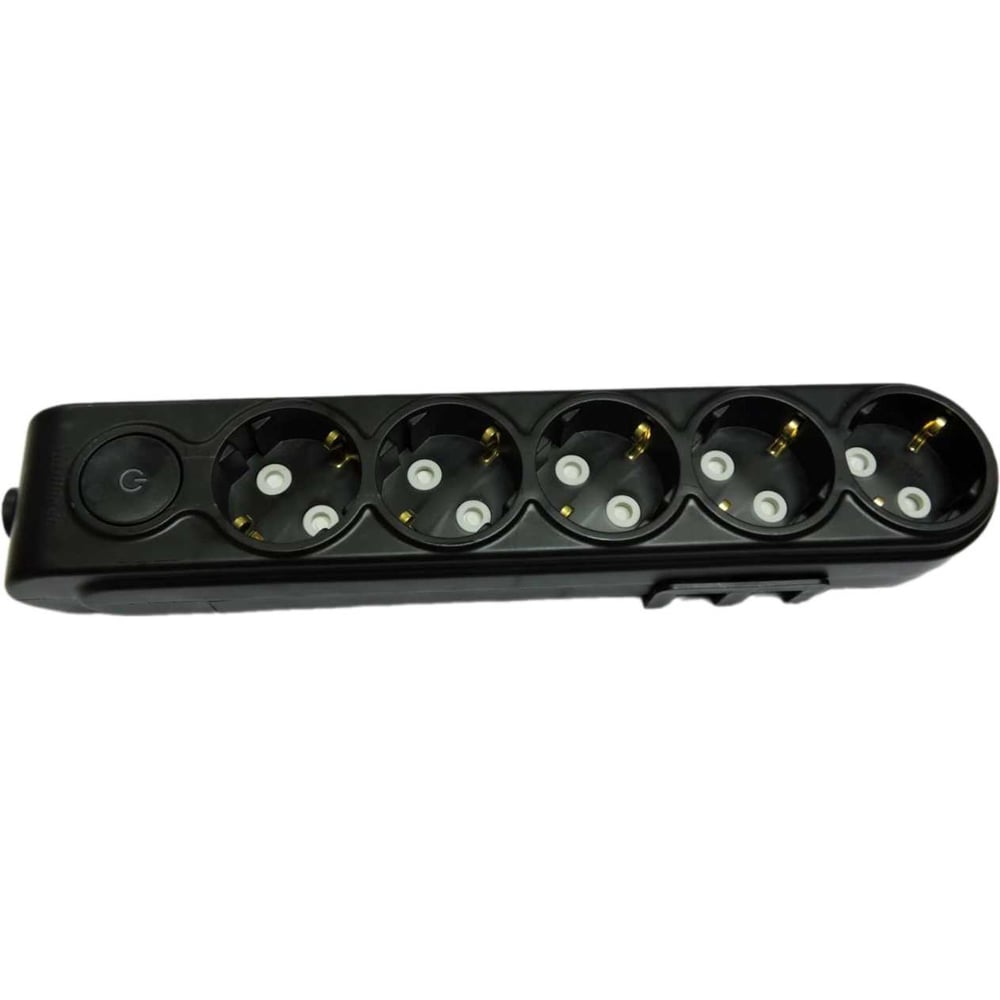 Колодка нового поколения MAKEL 5 гнезд, с защитой от детей, с/з и выкл., черная N5310100 ...