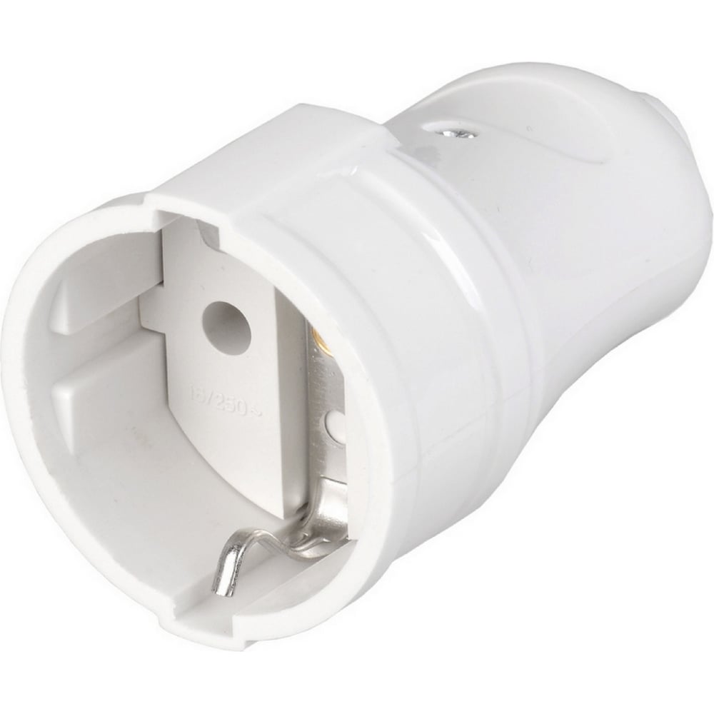 Кабельная разборная прямая розетка АБК-СИЛА с заземлением 16А 220В ...