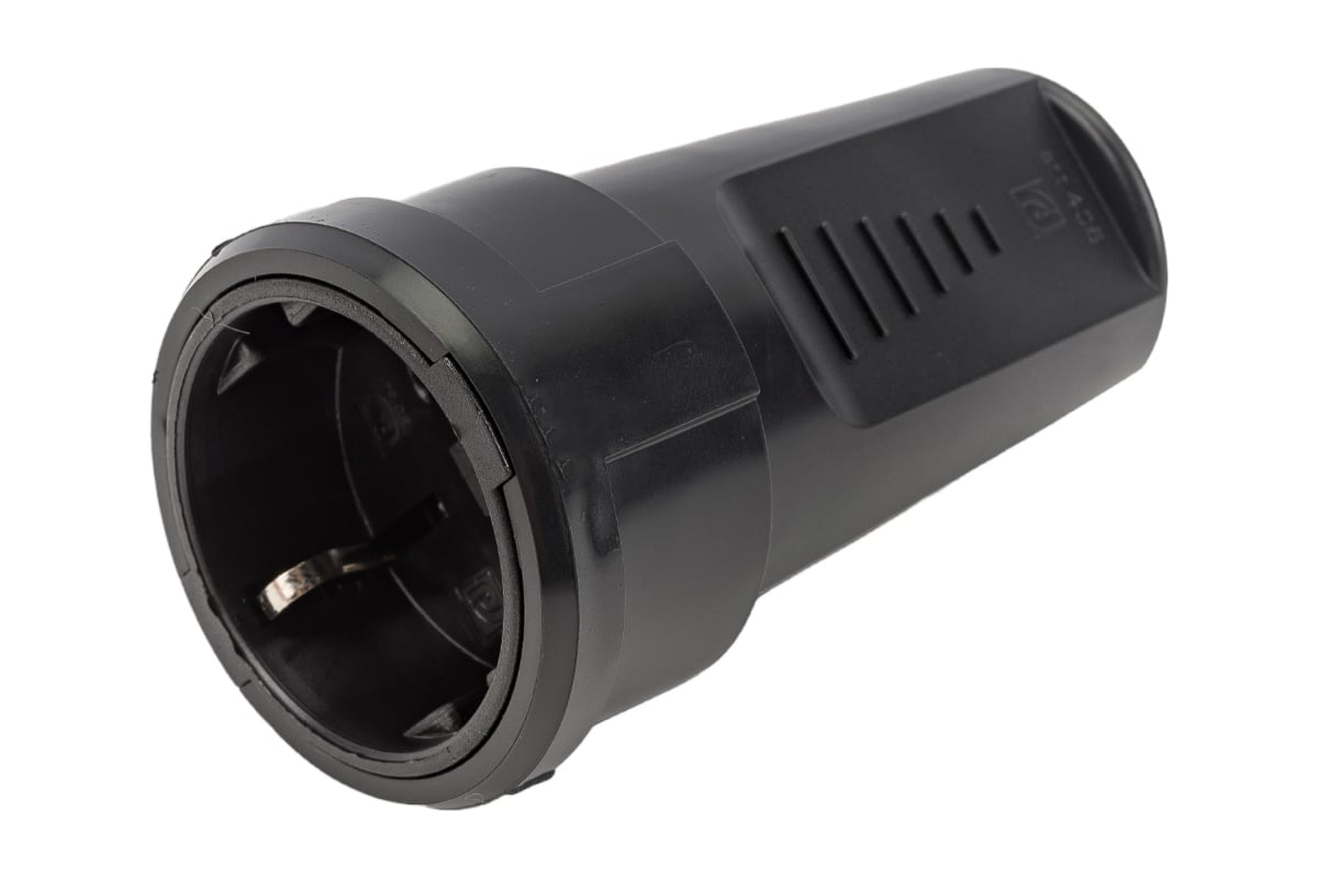 Переносная розетка Aling-conel с заземлением 16A 250В, черная 406.13 ...