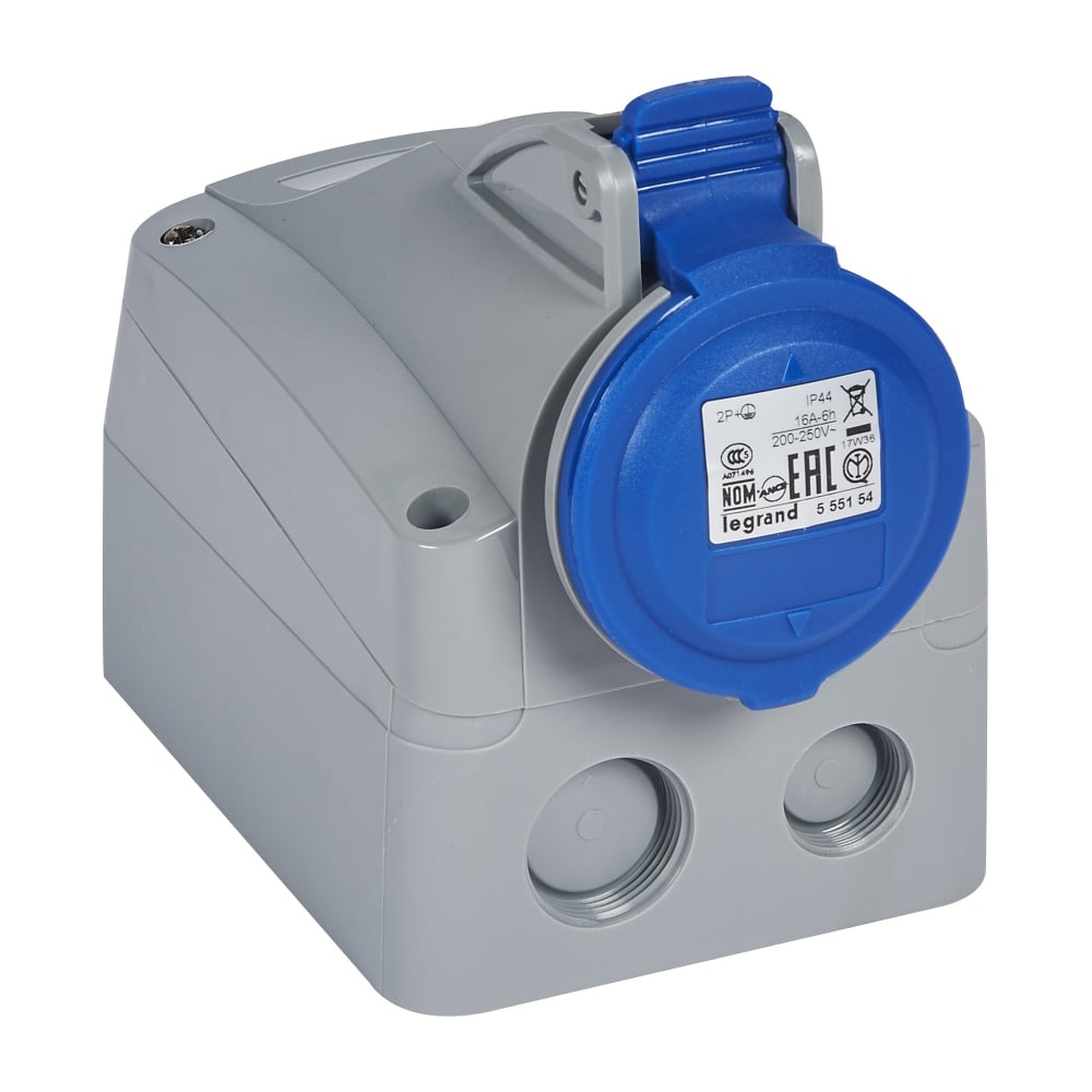 Накладная розетка Legrand P17 Tempra Pro - IP 44 - 200/250 В - 16 A ...
