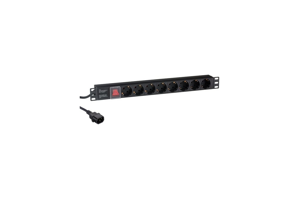 Блок розеток ExeGate ServerPro PDU-19H806 Al-8S-C14-3CU-SW 19 1U ...
