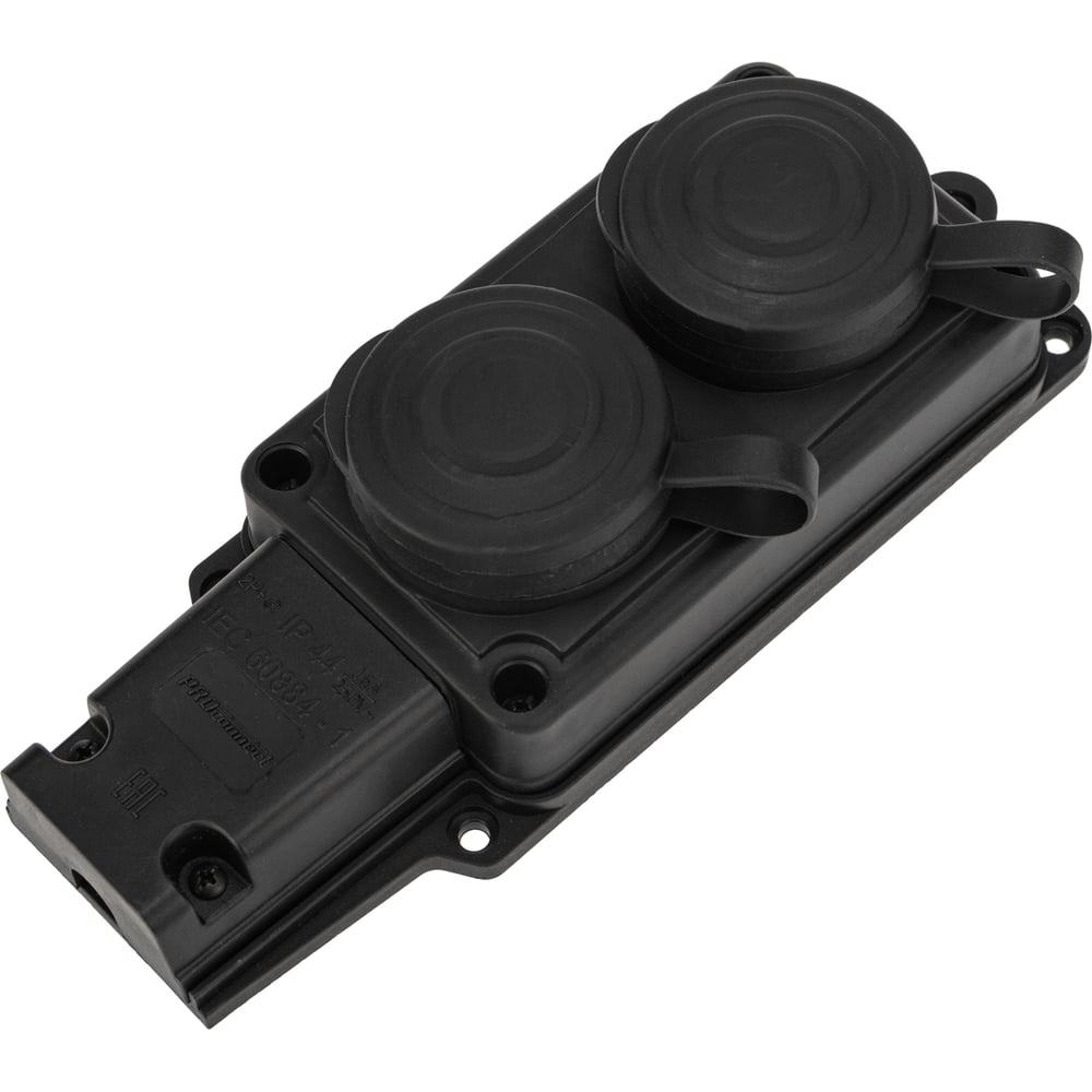 Штепсельная двойная влагозащищенная розетка PROCONNECT 2P+PE 230V, 16 А ...