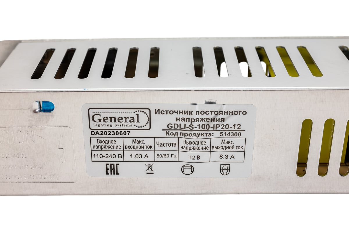 Светодиодный драйвер General Lighting Systems GDLI-S-100-IP20-12 514300 ...