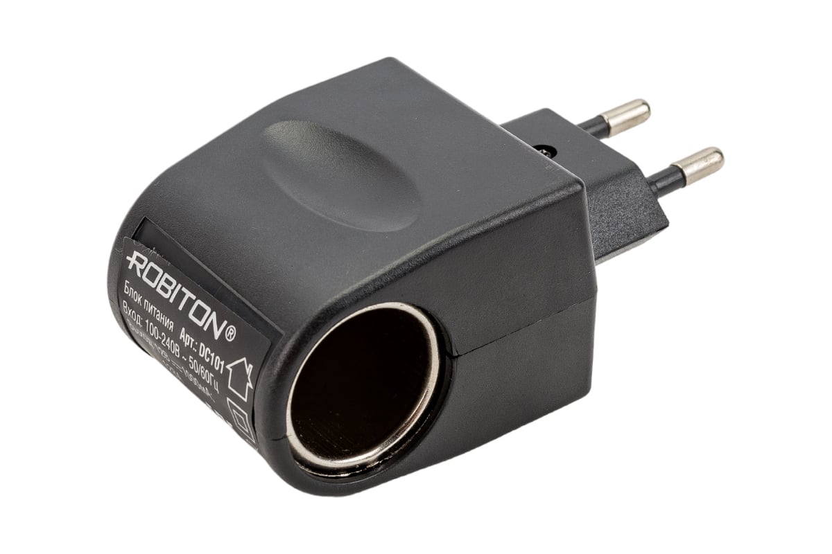 Блок питания Robiton DC101 1000мА с гнездом автоприкуривателя 16183 ...