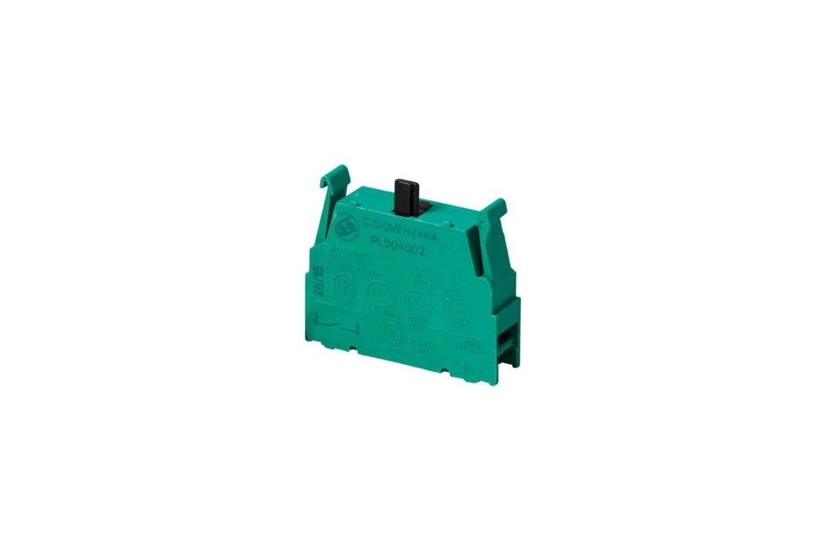 Контактный блок GIOVENZANA с клеммами под винт, нормально-разомкнутый ...
