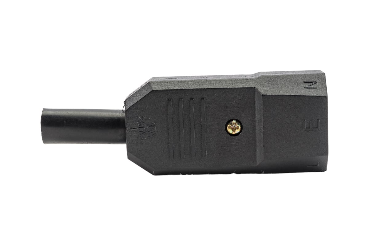 Сетевая вилка Pro Legend 3 PIN пластик на кабель 250V 10A, PL2298 ...