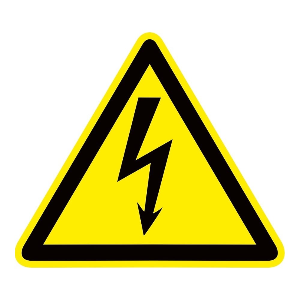 Знак EKF пластик "опасность поражения электрическим током" (молния) w08 ...