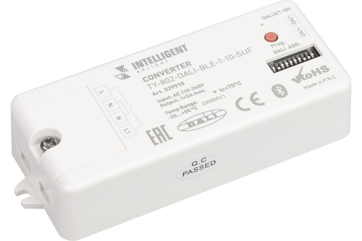 Конвертер ARLIGHT INTELLIGENT TY-802-DALI-BLE-1-10-SUF IARL, IP20 ...