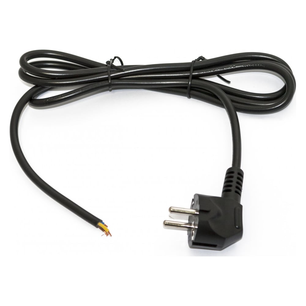 Кабель с вилкой Schuko (open end) Hyperline PWC-SHM-OE-5.0-BK длиной 5м ...