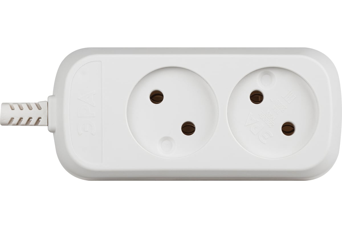 Колодка ЭРА KX-2 2 розетки, без зазeмления Б0028330 - выгодная цена ...