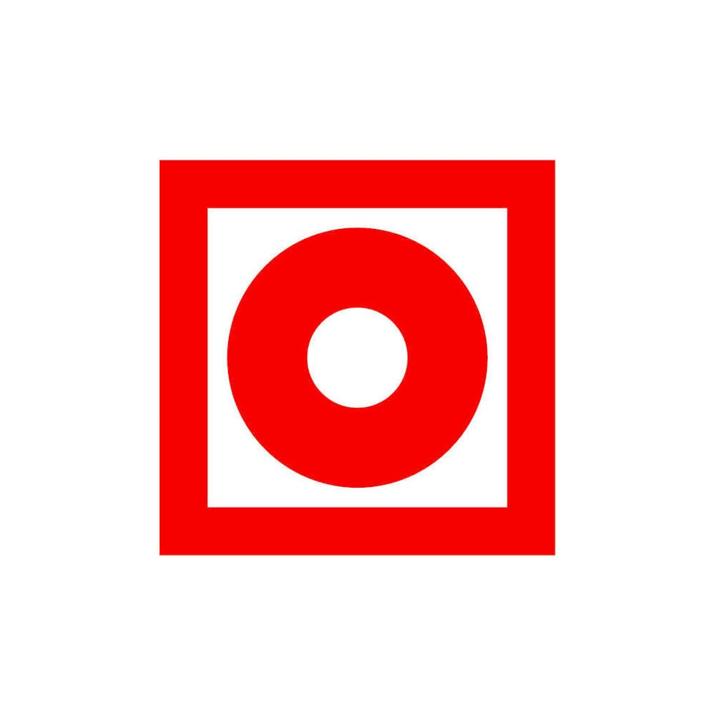 Знак EKF F 10 "Кнопка включения установок (систем) пожарной автоматики" 200x200 мм, пленка ...