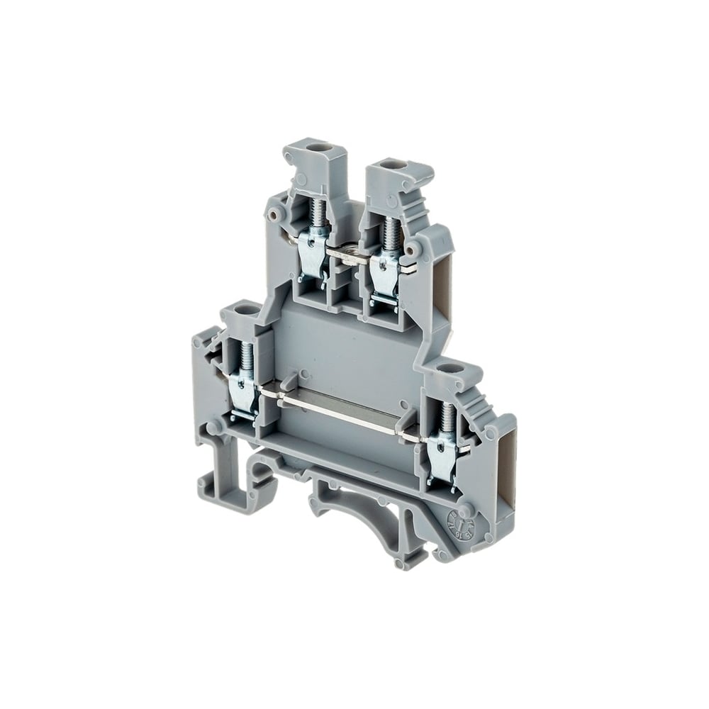 Винтовая двухуровневая клемма MEYERTEC 2.5 мм2, серая mtu-d2.5 79569 ...