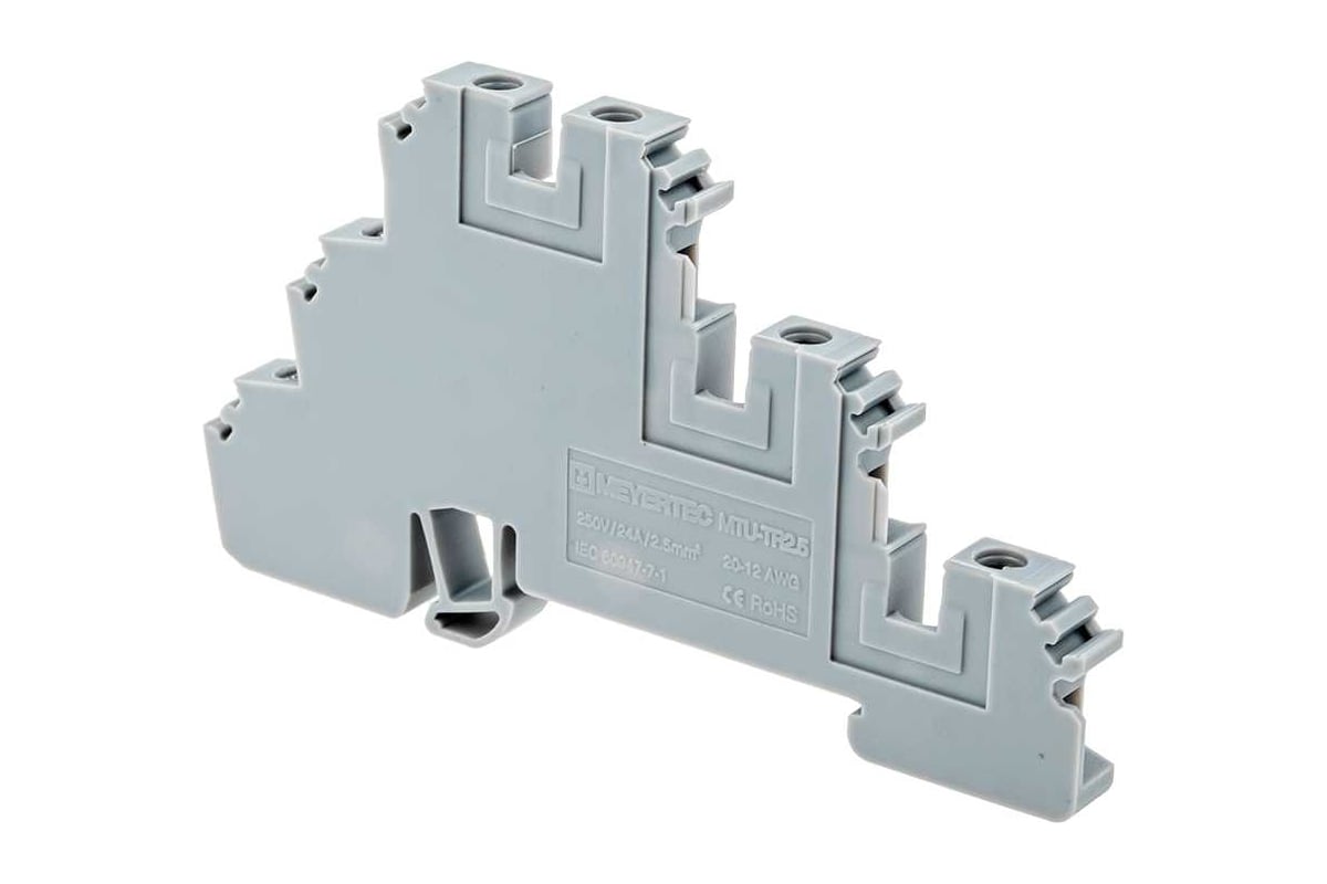 Винтовая трехуровневая клемма MEYERTEC, 2.5 мм2, серая mtu-tr2.5 79574 - выгодная цена, отзывы ...