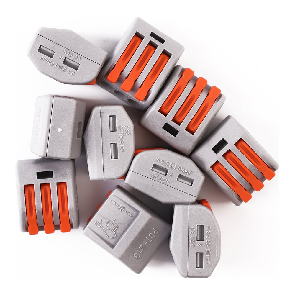 Строительно-монтажная клемма Volsten V02-9w-222-413 (СМК, 3 провода до ...