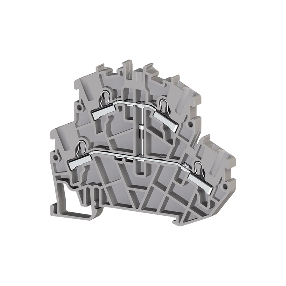 Быстрозажимной пружинный клеммник Klemsan Push in, 2-х ярусный, 2,5мм ...