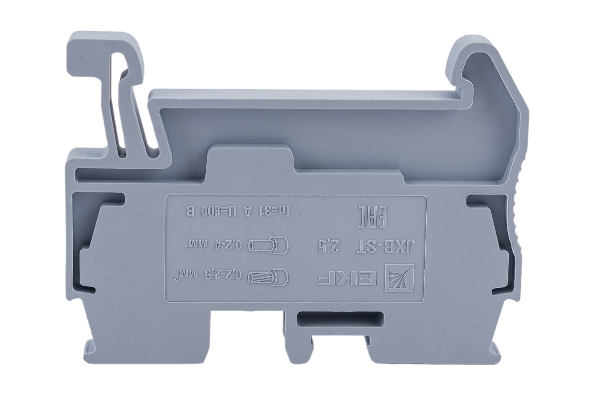 Колодка EKF клеммная, пружинная, JXB-ST-2.5 31А серая 50 шт. PROxima ...