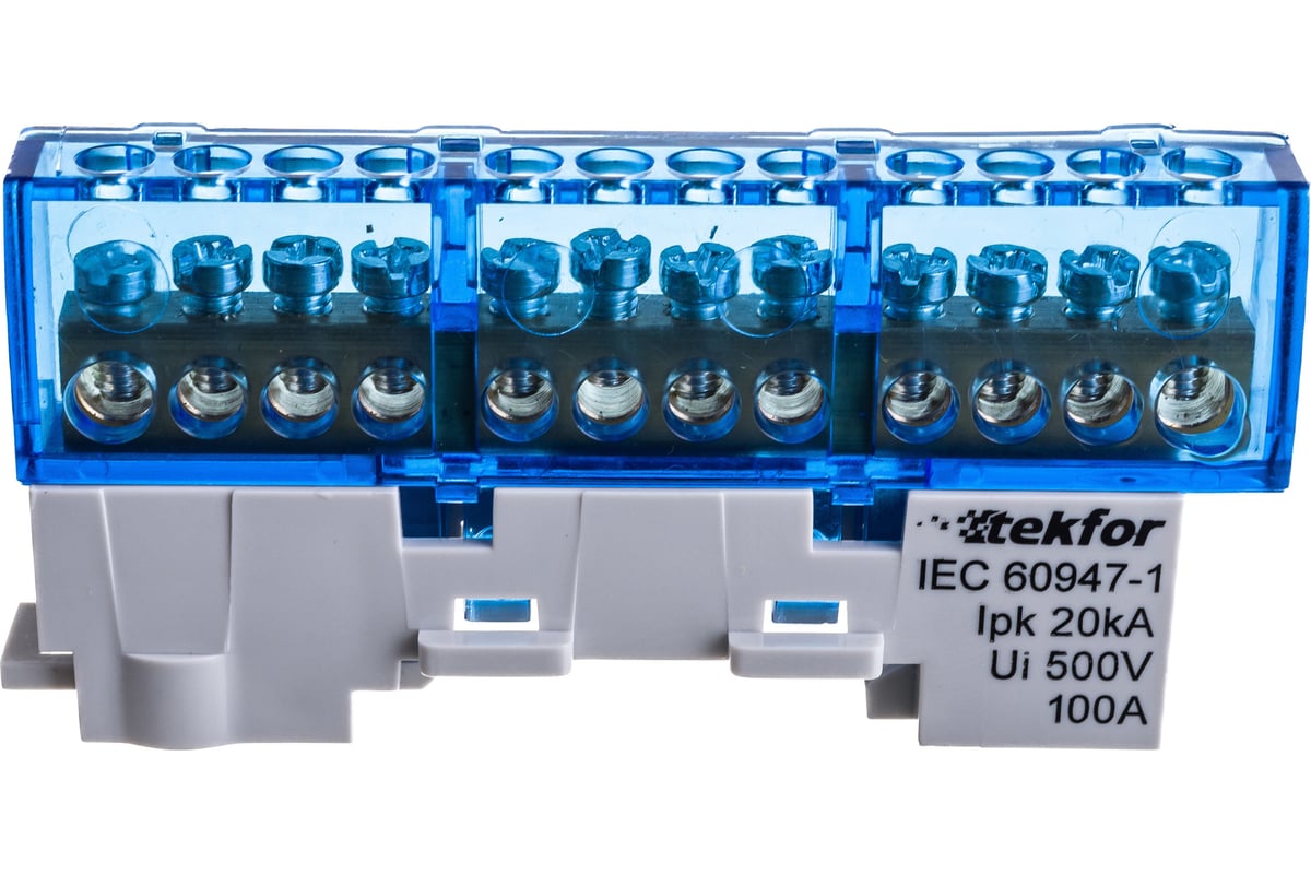 Изолированная нулевая шина Tekfor KSN-6-6x9-12 BLUE 06-07-002 ...