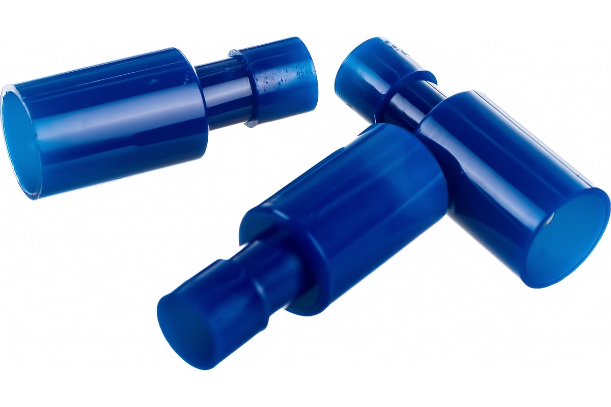 Штекерный полностью изолированный разъем Rexant штекер 4 мм 1 5 2 5 мм2 синий 100 шт 08 0571