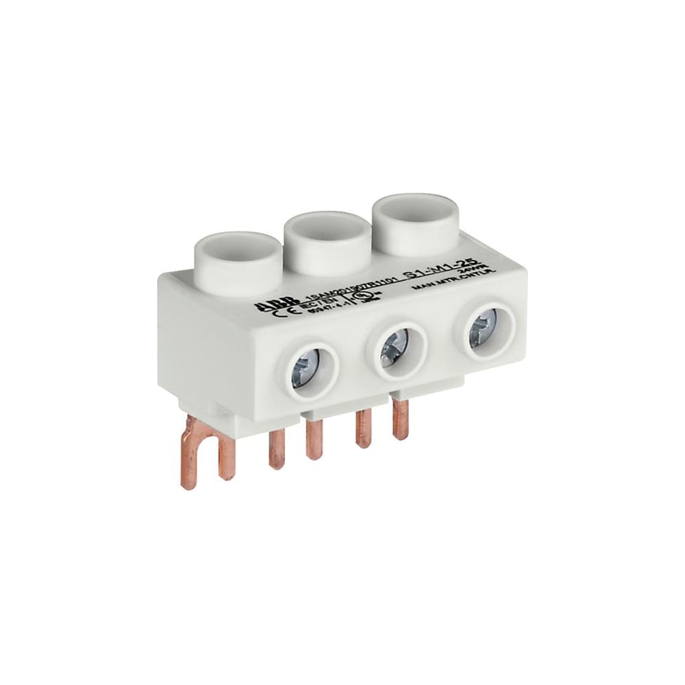 Колодка ABB S1-M1-25 для трехфазного кабеля до 25мм2,65 А к MS116 ...