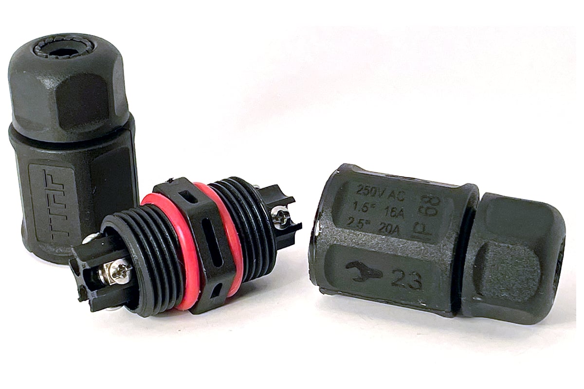 Водостойкий 3-полюсный разъем TTAF Elektronik, 250V 20A IP68 WPI-0302M20 - выгодная цена, отзывы ...