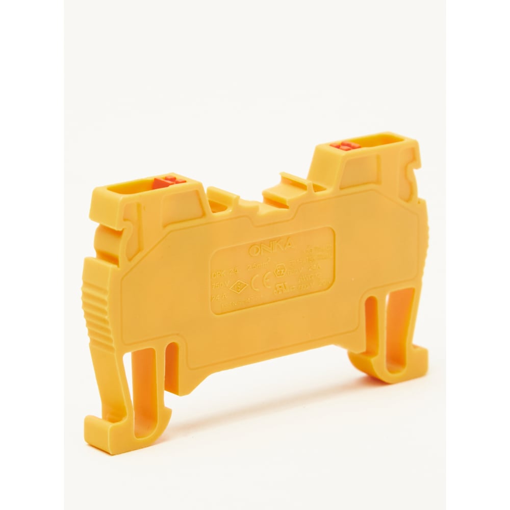 Клемма пружинная Onka OPK 2,5, 2,5 кв мм (желтый) 1020019 - выгодная ...